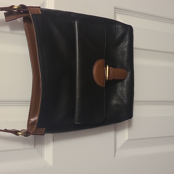 Clarks | Bags | Clarks Crossbody Travel Bag Two Tone Leather Black ...
